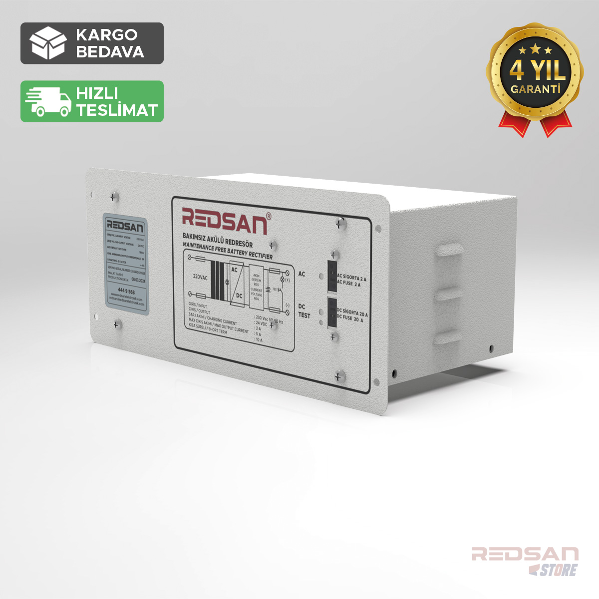 Bar 24V DC (7-18 AHR) 2A RECTIFIER - Redsan Store